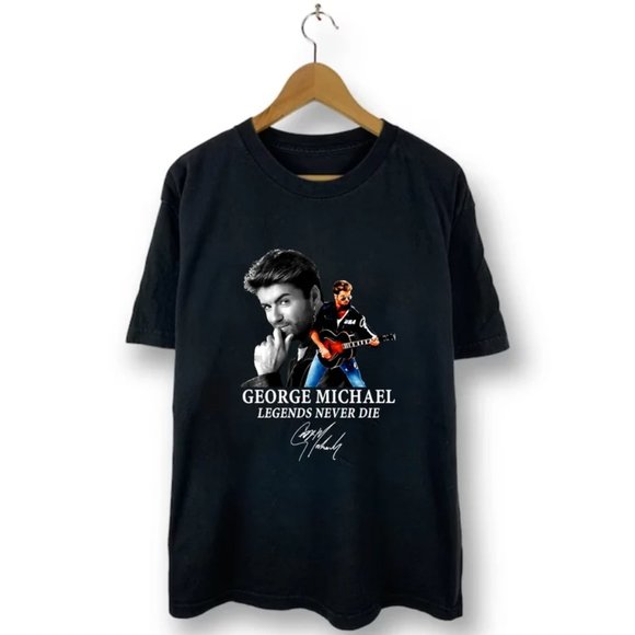 Gildan | Shirts | George Michael Singer Signature Shirt George Michael ...